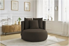 Hnědé sametové křeslo Cesar – Bobochic Paris