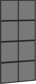vidaXL Posuvné dveře 102,5 x 205 cm tvrzené sklo a hliník [155227] Barva: Černá
