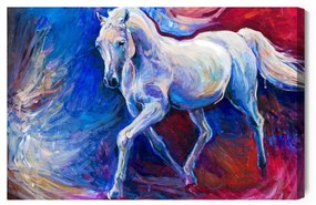 Obraz Kůň Na Abstraktní Pozadí Nedostatek Nedostatek Přírodní plátno 120x80