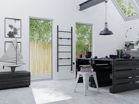 Sapho, BARBO elektrický sušák 600x1600 mm, 160 W, hranatý, černá mat, BB906