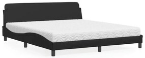 Postel s matrací Dover černá 180 x 200 cm umělá kůže 3208457