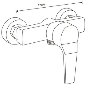Mexen Sven sprchový set s dešťovou sprchou a sprchovou baterií Caro, černá, 746640262-70