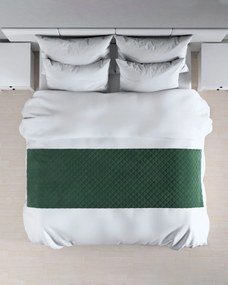 Hotelový přehoz – běhoun Velvet 60x200 cm barva zelená látka lesklé, sametová