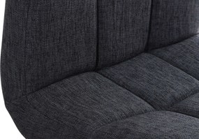 Sada 2 barových židlí Peru látka C – tmavě šedá