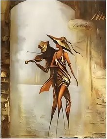 NORIMPEX Diamantové malování Pár s houslemi / 30x40 cm