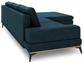 Petrolejově modrá rozkládací rohová pohovka Windsor &amp; Co Sofas Planet, pravý roh