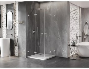 Mexen Lunar-F Duo, skládací sprchový kout 70 x 70 cm, 8mm čiré sklo, chromový profil, 836-070L-070P-01-00