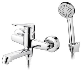 Kuchinox Atez, nástěnná vanová baterie s ruční sprchovou soupravou, chromová, LAV-BTK_011D