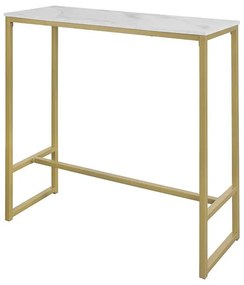 Sobuy SoBuy FSB34-G Barový stůl se zlatým kovovým rámem Vysoký stůl Kuchyňský stůl Kuchyňský bar 100x106x40cm