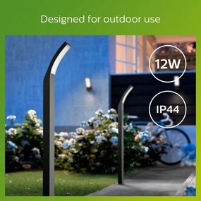 Philips 8719514417816 Splay venkovní svítidlo sloupek LED 12W/1200lm 4000K IP44 antracit