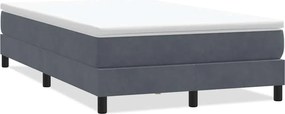 Postel Box Spring bez matrace tmavě šedá 120x220 cm samet 3315868