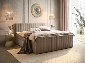XXXLutz AMERICKÁ POSTEL, 160/200 cm, šedohnědá Boxxx - Postele s úložným prostorem - 002444002509