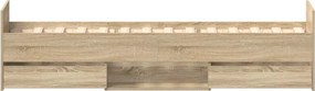 Rám postele s hlavovým a nožním čelem dub sonoma 90 x 200 cm 3203805