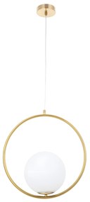 Toolight Toolight, stropní lampa visící skleněná koule z bílého zlata G109-1W Gold, OSW-09734