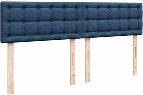 Box spring postel s matrací modrá 200x200 cm textil 3287195