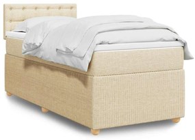 Box spring postel s matrací krémová 80 x 200 cm textil 3287302