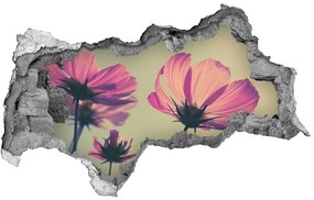 Wallmuralia Samolepící nálepka na zeď Růžové květiny 95x73 cm