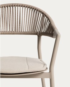 Taupe polstrovaná zahradní židle Alimia – Kave Home