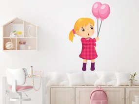 Nalepte.cz Dívka s balónky arch 32 x 45 cm