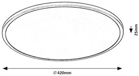 Rabalux 71157  - LED Stmívatelné stropní svítidlo EZIO LED/22W/230V 3000K 42 cm