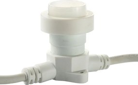 Easy Fix světelná girlanda, venkovní, 50 m, pro 50 žárovek E27, bílý kabel, IP67, bez žárovek, cívka
