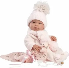 Llorens 84338 NEW BORN HOLČIČKA - realistická panenka miminko s celovi