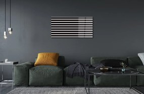 Obraz na skle Pravidelné černé pruhy 100x50 cm