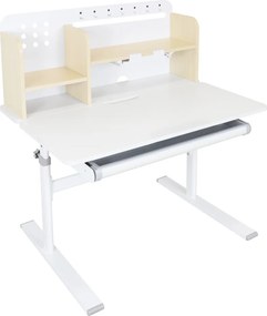 Rostoucí psací stůl SMART - přírodní / bílá