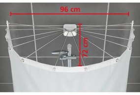WENKO 23863100 - Sprchový držák 96x72 cm nerez/bílá