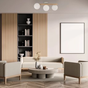 TK Lighting Stropní svítidlo Estera Wood s dekorem dřeva pro žárovku 3x G9 TK5768