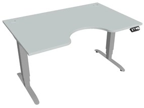 Hobis Motion Elektr. nastavitelný stůl 140x90 s pamětí - HOBIS ERGO MOTION MSE 3M 1400 Dekor stolové desky: šedá, Barva kovové podnože: stříbrná