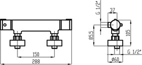 Novaservis Novaservis, Sprchová termostatická baterie Metalia 54, chrom, 54960-0
