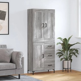 Skříň highboard šedá sonoma 69,5 x 34 x 180 cm kompozitní dřevo