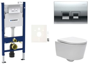 Cenově zvýhodněný závěsný WC set Geberit do lehkých stěn / předstěnová montáž+ WC SAT Brevis SIKOGESBRED35