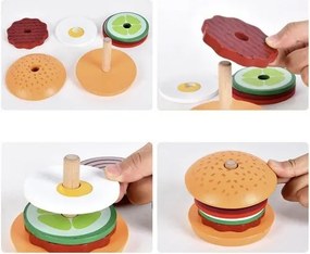 Montessori dřevěný hamburger Kruzzel 22673