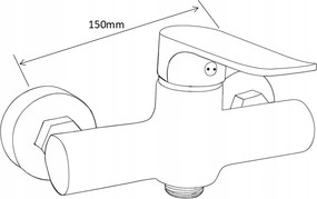 Mexen Pecos - sprchová baterie, chrom, 72740-00