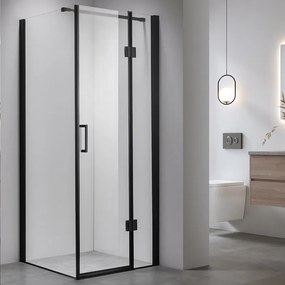 BPS-koupelny Čtvercový sprchový kout ZES KZ1390B BL 90x90 černá/transparent - bez vaničky