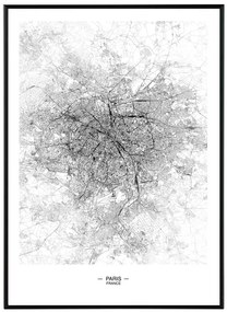 Paris map - 50x70 cm Obraz