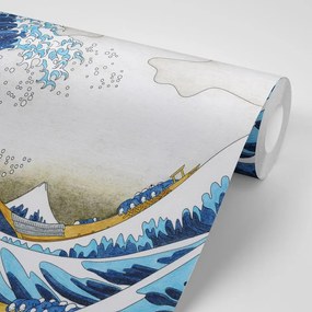 Samolepící tapeta reprodukce Velká vlna z Kanagawa - Kacušika Hokusai