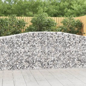Klenuté gabionové koše 3 ks 400x50x100/120cm pozinkované železo 3145957