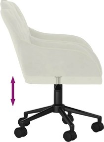 Otočné jídelní židle 2 ks krémové samet 3103430