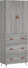 Skříň highboard šedá sonoma 69,5 x 34 x 180 cm kompozitní dřevo 3195825