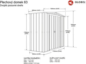LANIT PLAST, s.r.o. domek GLOBEL 63 ANTRACIT LG2528