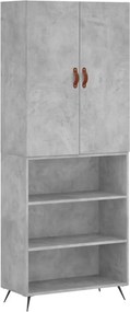 Skříň highboard betonově šedá 69,5x34x180 cm kompozitní dřevo 3196047
