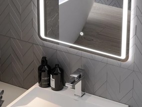 Mexen Zusa, LED koupelnové zrcadlo s podsvícením 50x70 cm, 6000K, ochrana proti zamlžování, 9808-050-070-611-00
