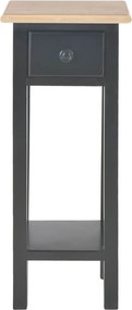 Odkládací stolek černý 27 x 27 x 65,5 cm dřevo 280059