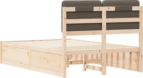 Rám postele s čalouněným čelem s čelo Taupe 120 x 200 cm 3405540