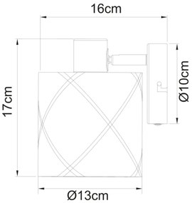Globo 15431-1 - Nástěnné bodové svítidlo BEMMO 1xE27/25W/230V