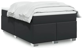 Box spring postel s matrací černá 120x190 cm umělá kůže 3285201