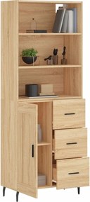 Skříň highboard dub sonoma 69,5 x 34 x 180 cm kompozitní dřevo 3190040